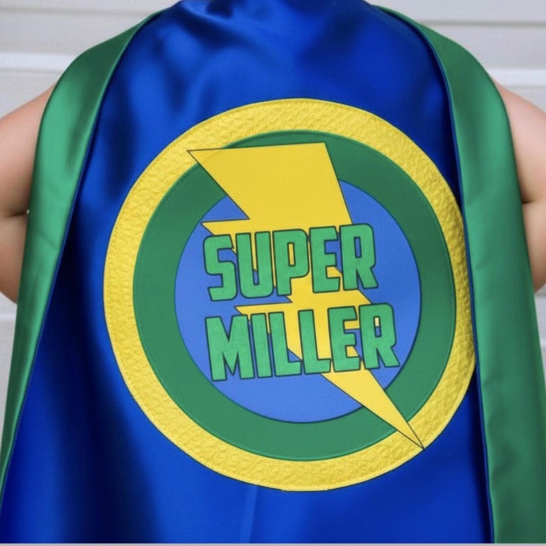 Personalized Superhero Cape for Kids, Full Name Cape, Kids Costume ...