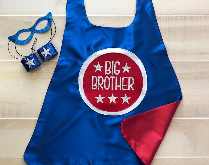 BIG BROTHER CAPE Set | Kids Superhero Cape | Big Brother Gift | Big ...