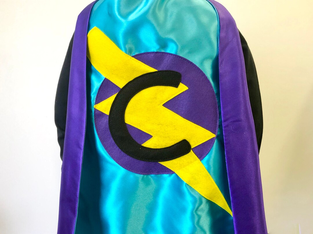 Personalized Superhero Cape - Doublesided Cape Choose Your Initial ...