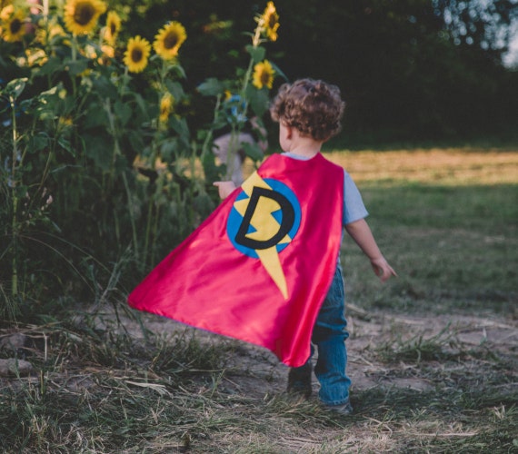 Personalized Superhero Cape Customized with your initial | Etsy