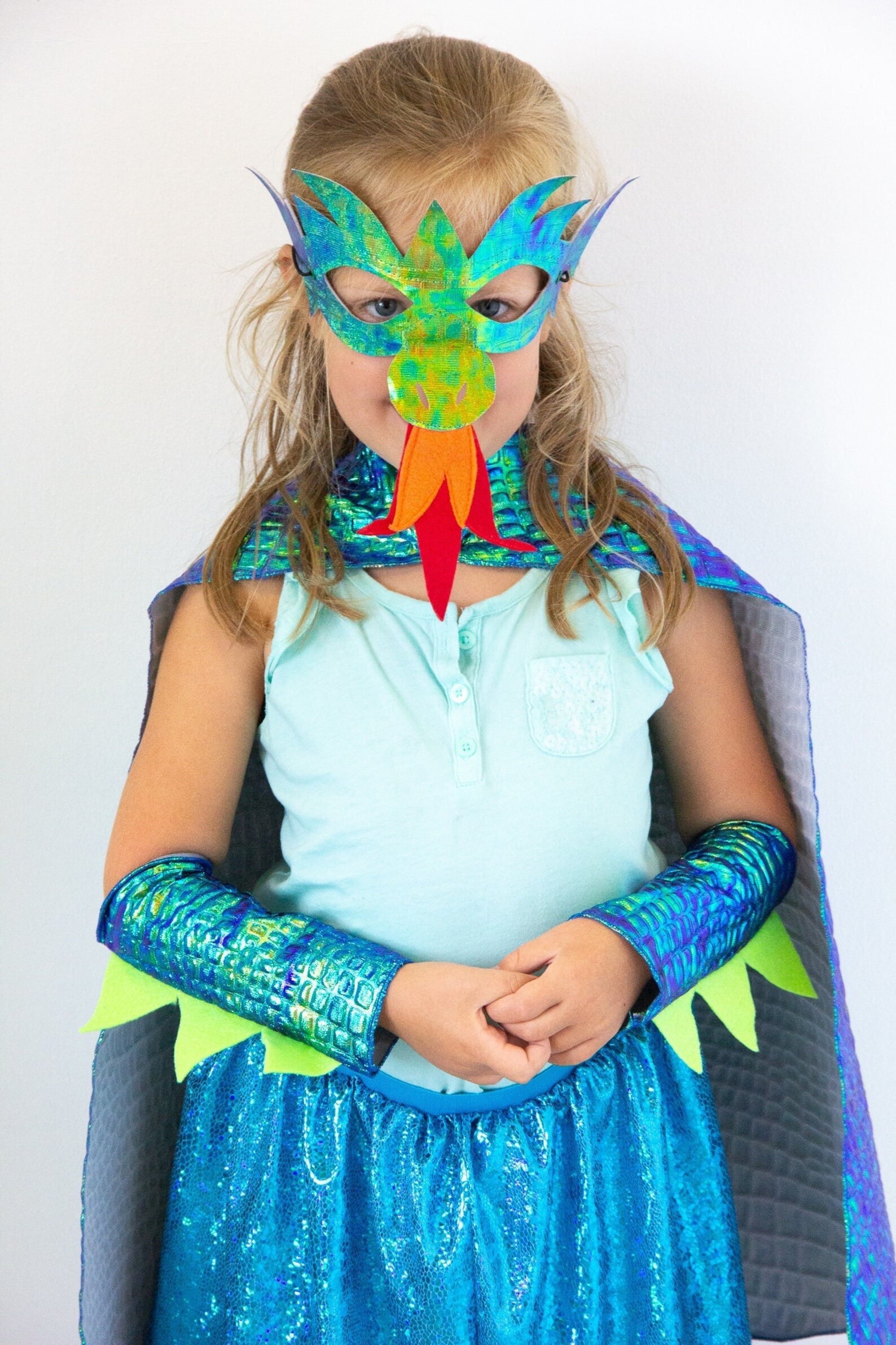 GREEN DRAGON Costume Cape With Scales and Spikes Optional | Etsy