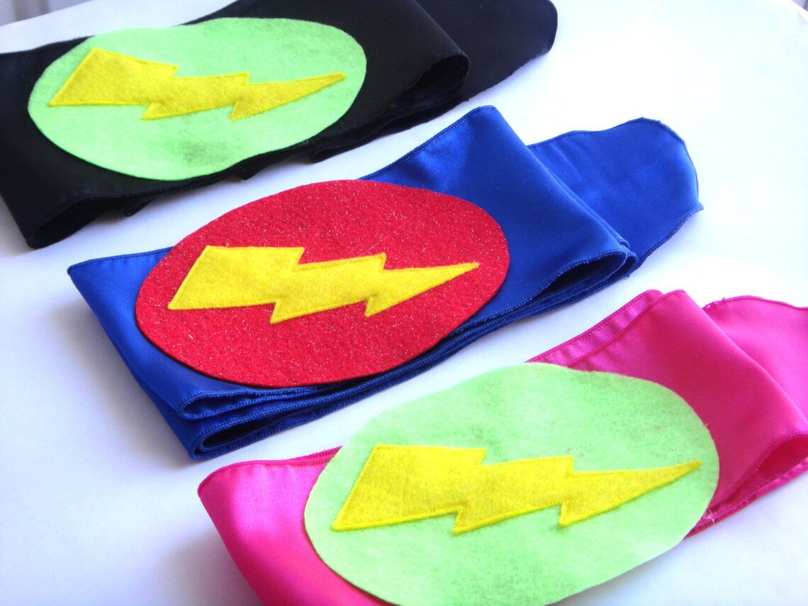 Super Hero Belt With Lightning Bolt KIDS SUPERHERO ACCESSORY - Etsy