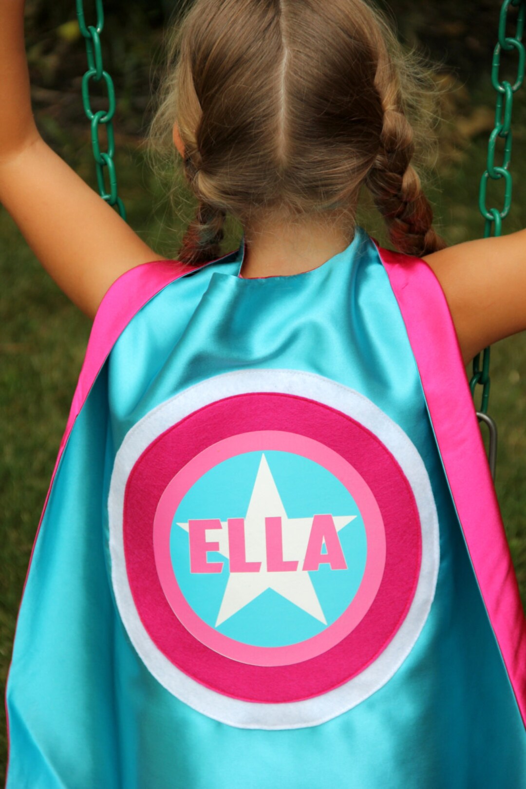 Girls FULL NAME - Customized Cape - Personalized Turquoise Cape - Girls ...