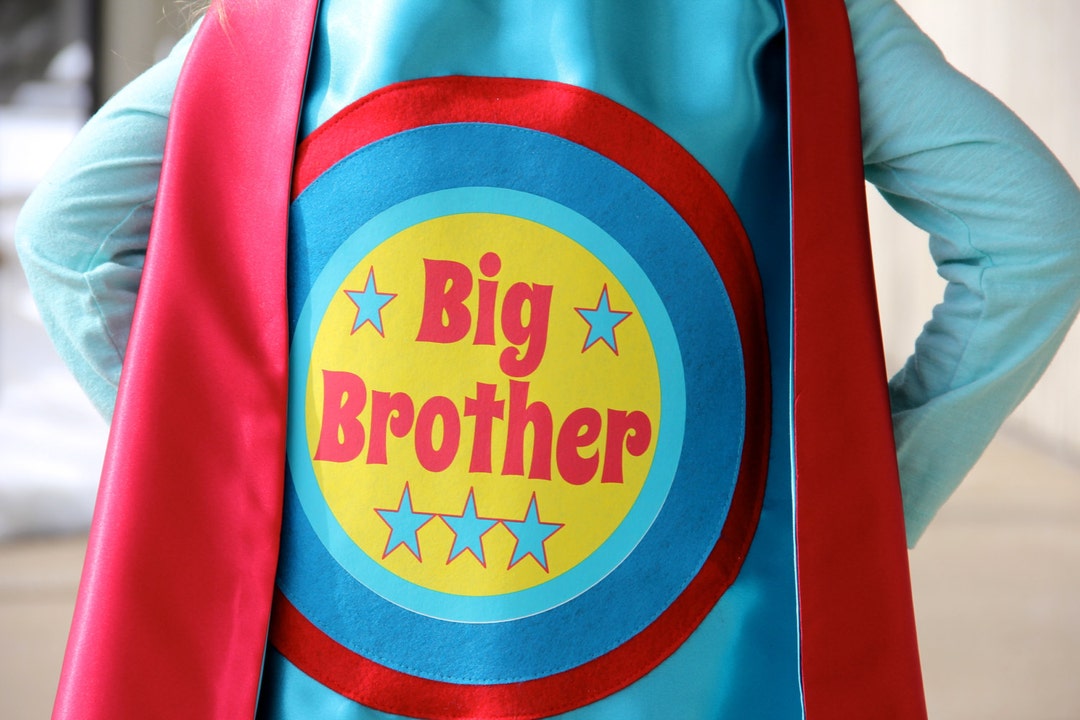 READY TO SHIP - Big Brother Superhero Cape - Sibling Gift - Big Brother ...