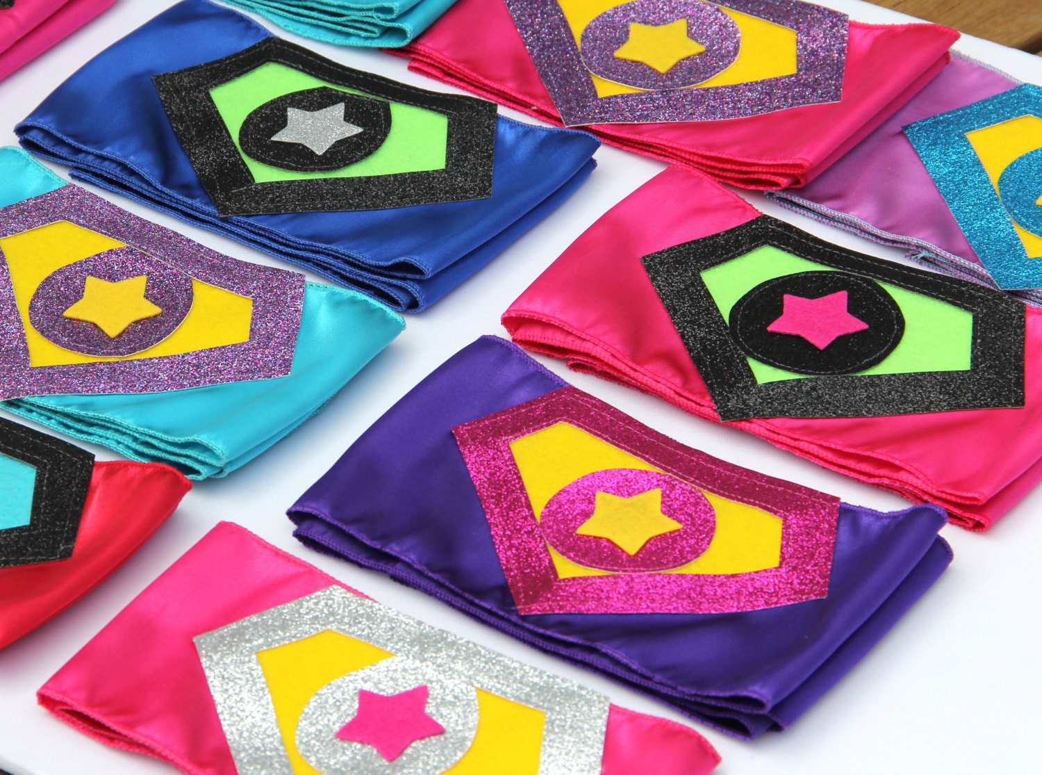 Girls SPARKLE SUPERHERO BELTS 13 Colorful Kids Shield Belts - Etsy