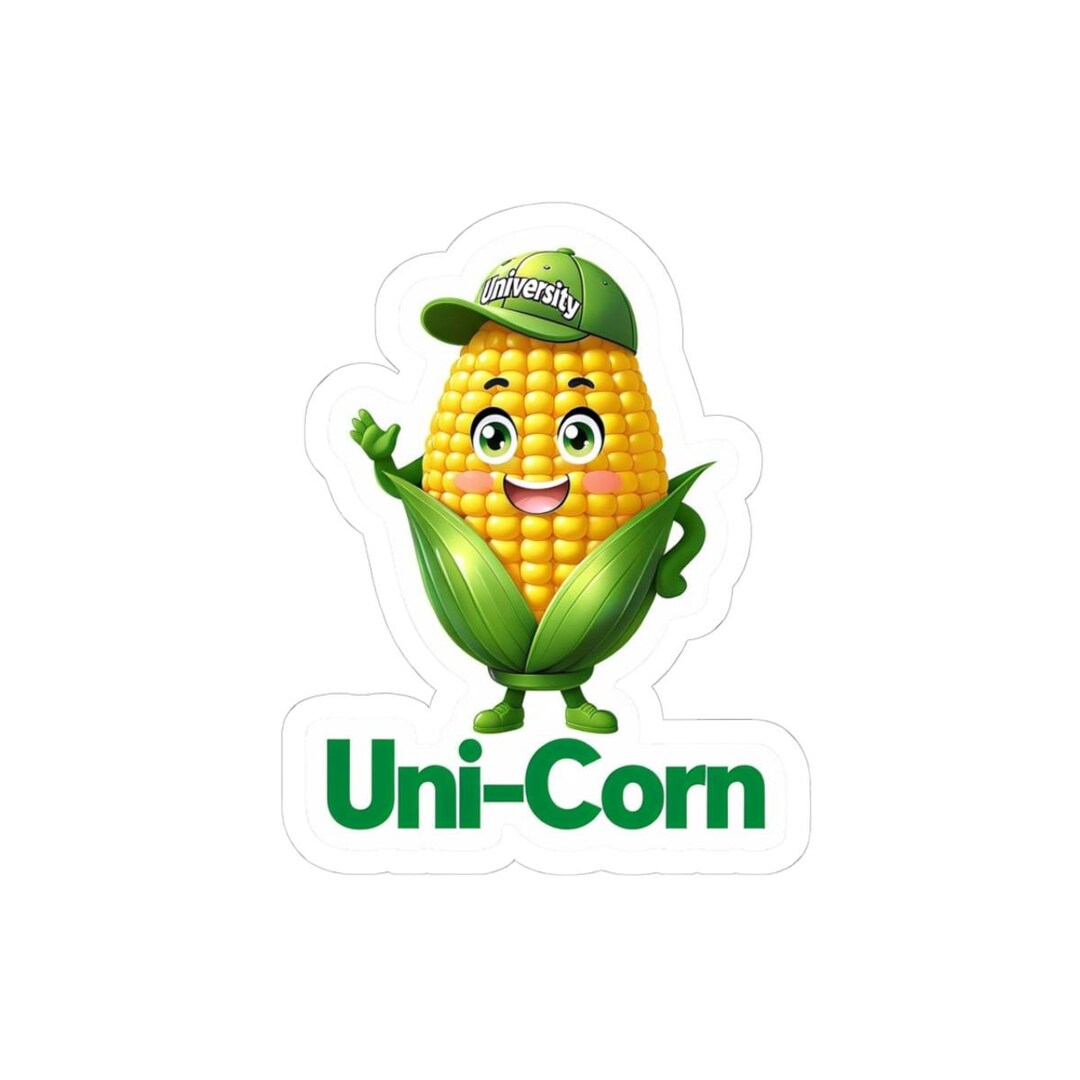Playful Uni-corn Sticker, Corn Sticker, Fun Laptop Decals, Cute ...