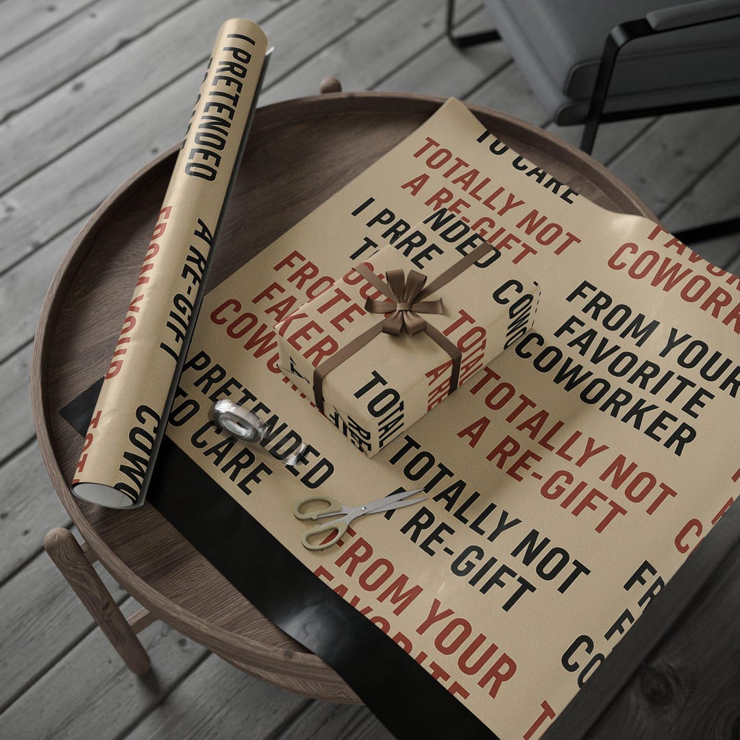Sarcastic Office Wrapping Paper Funny Coworker Gift Wrap Passive ...