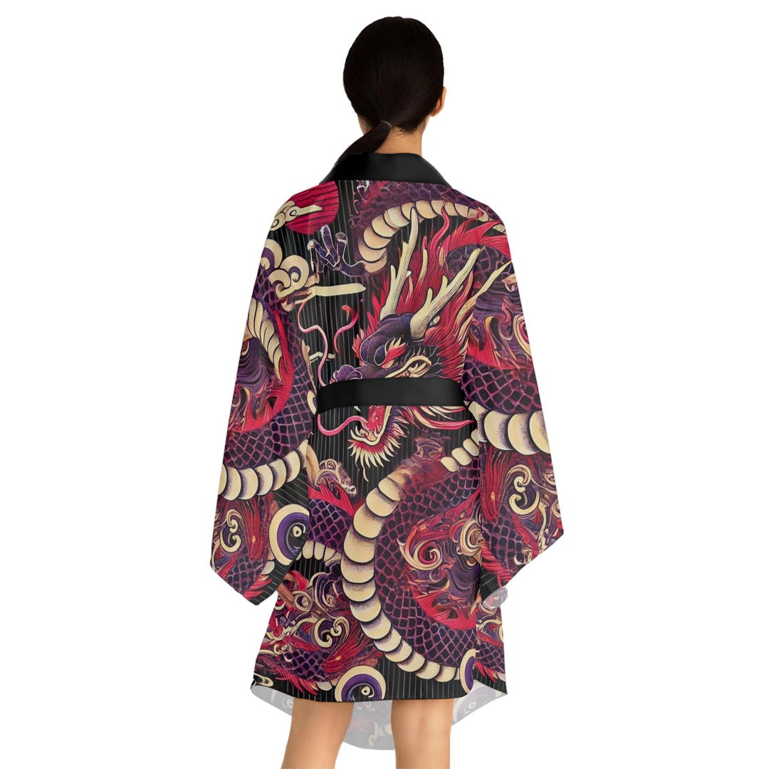 Japanese Kimono Traditional Silk Kimono Robes Samurai and Geisha ...