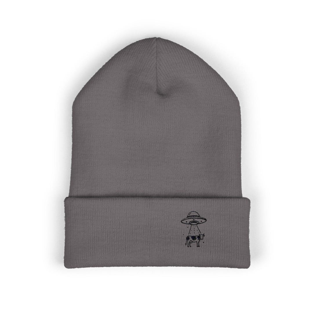 UFO Alien Abduction Beanie , Embroidered Cow Trucker Hat, Funny Outer ...