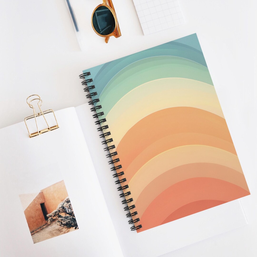 Pastel Rainbow Spiral Notebook - Perfect for Journaling, Creative ...