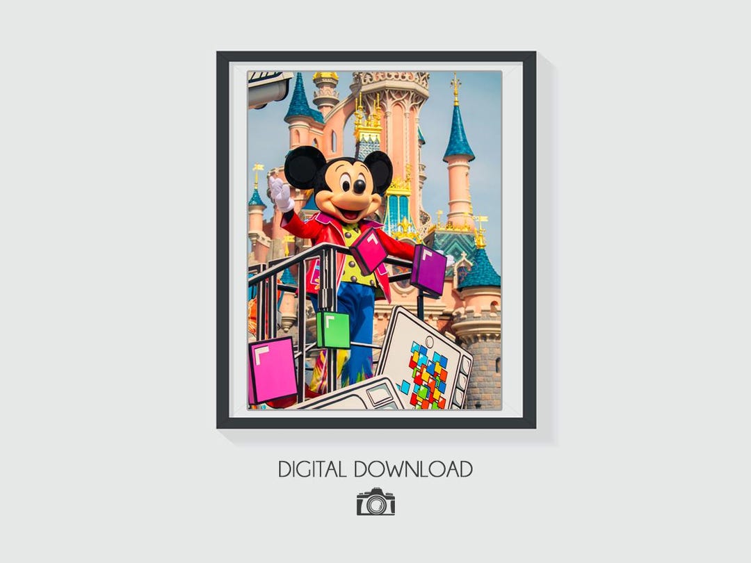 Mickey Mouse, Disneyland Paris Photography, Disney, Digital Print ...