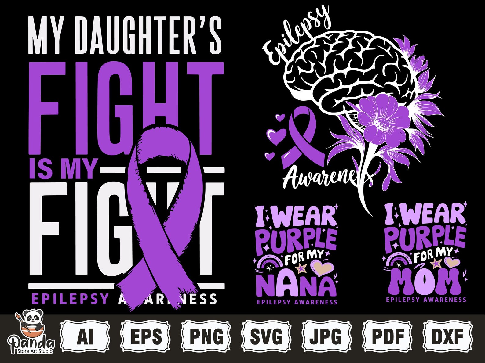 Epilepsy Awareness Svg Png Bundle, Support Squad Epilepsy Awareness Png ...