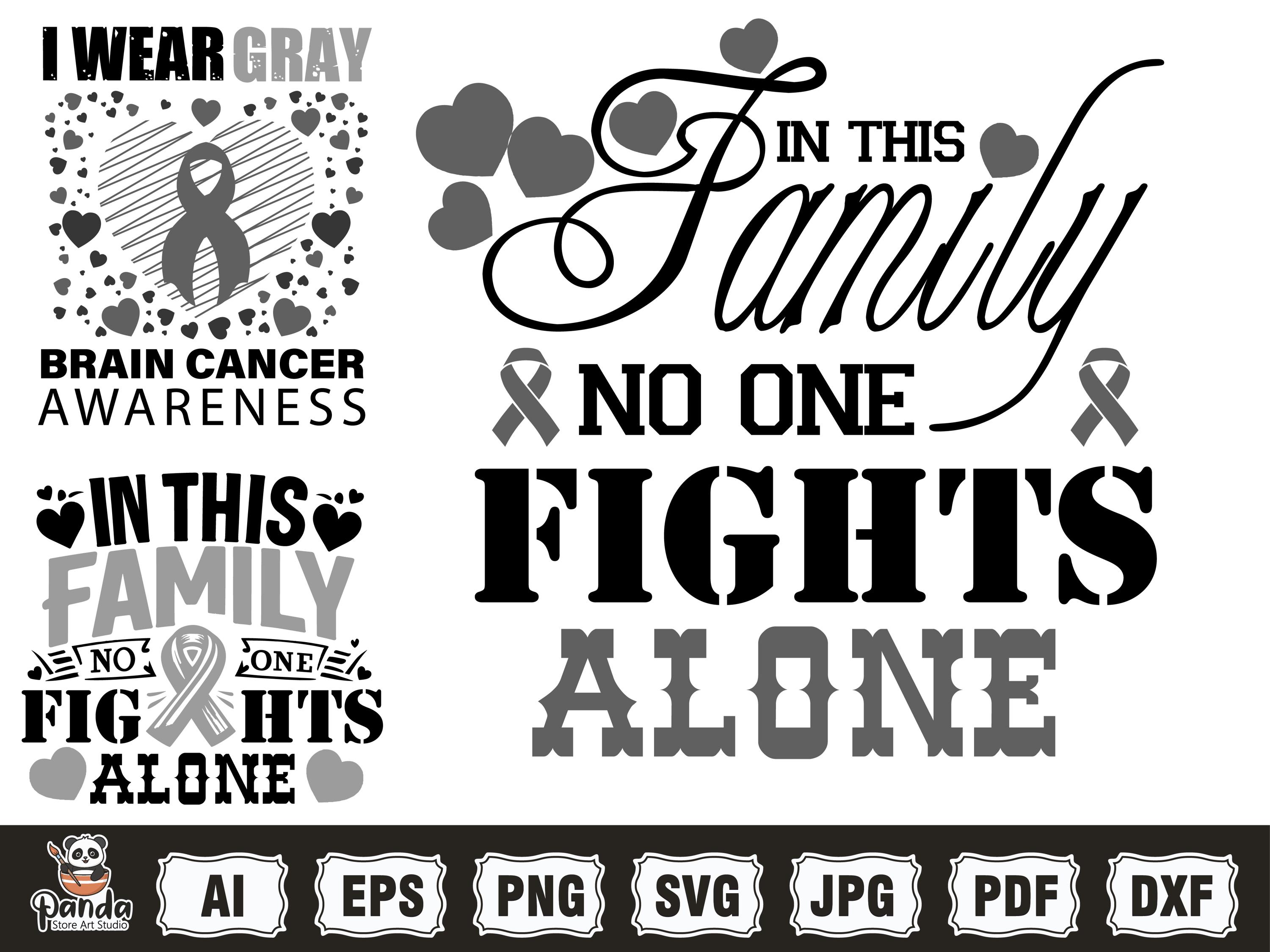 Brain Cancer Awareness SVG Png Bundle, Brain Cancer Svg, Cancer Gray ...