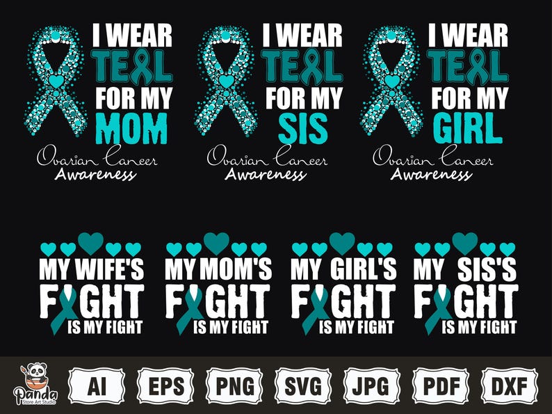60 Ovarian Cancer Svg Png Bundle, Ovarian Cancer Ribbon Svg, in ...
