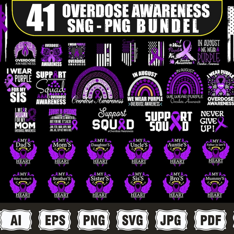 Overdose Awareness Svg - Etsy