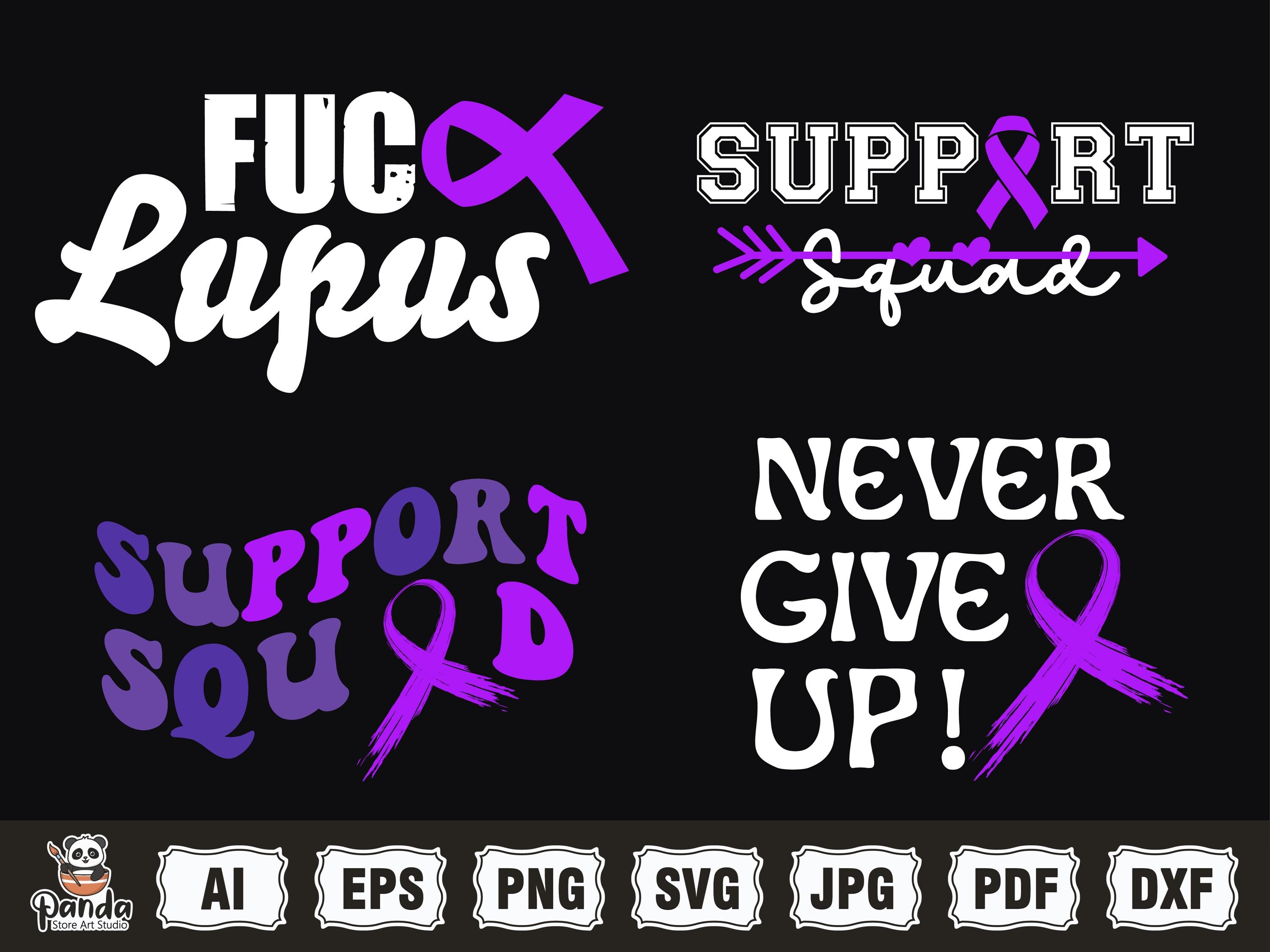 Lupus Awareness Svg Png Huge Bundle, Lupus Warrior Svg, Purple Ribbon ...