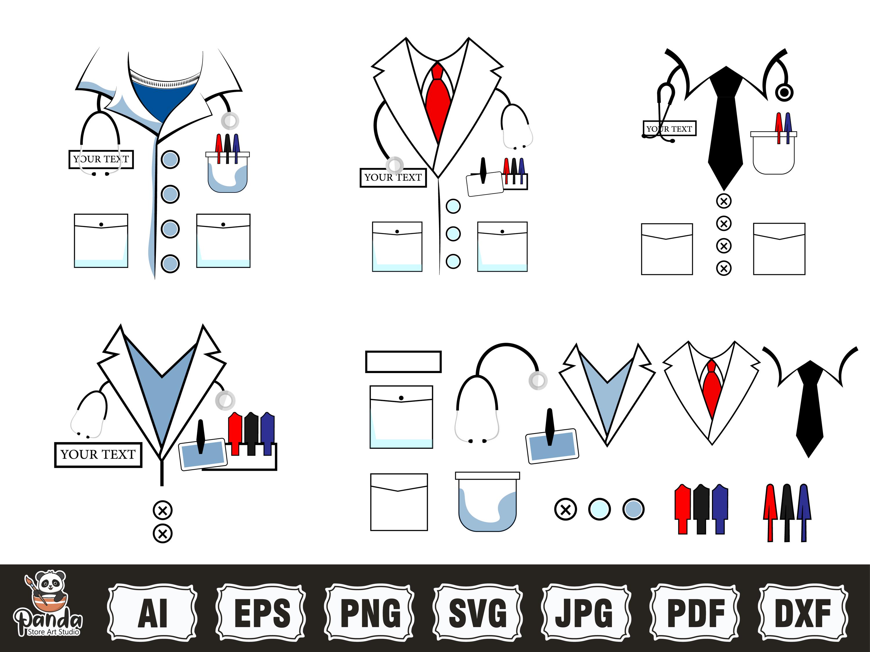 Doctor Shirt Svg Png Bundle , Doctor Jacket Svg, Nurse Uniform Svg ...