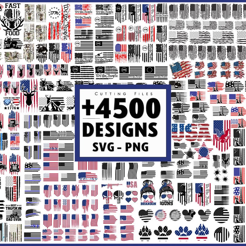 American Flag Svg - Etsy