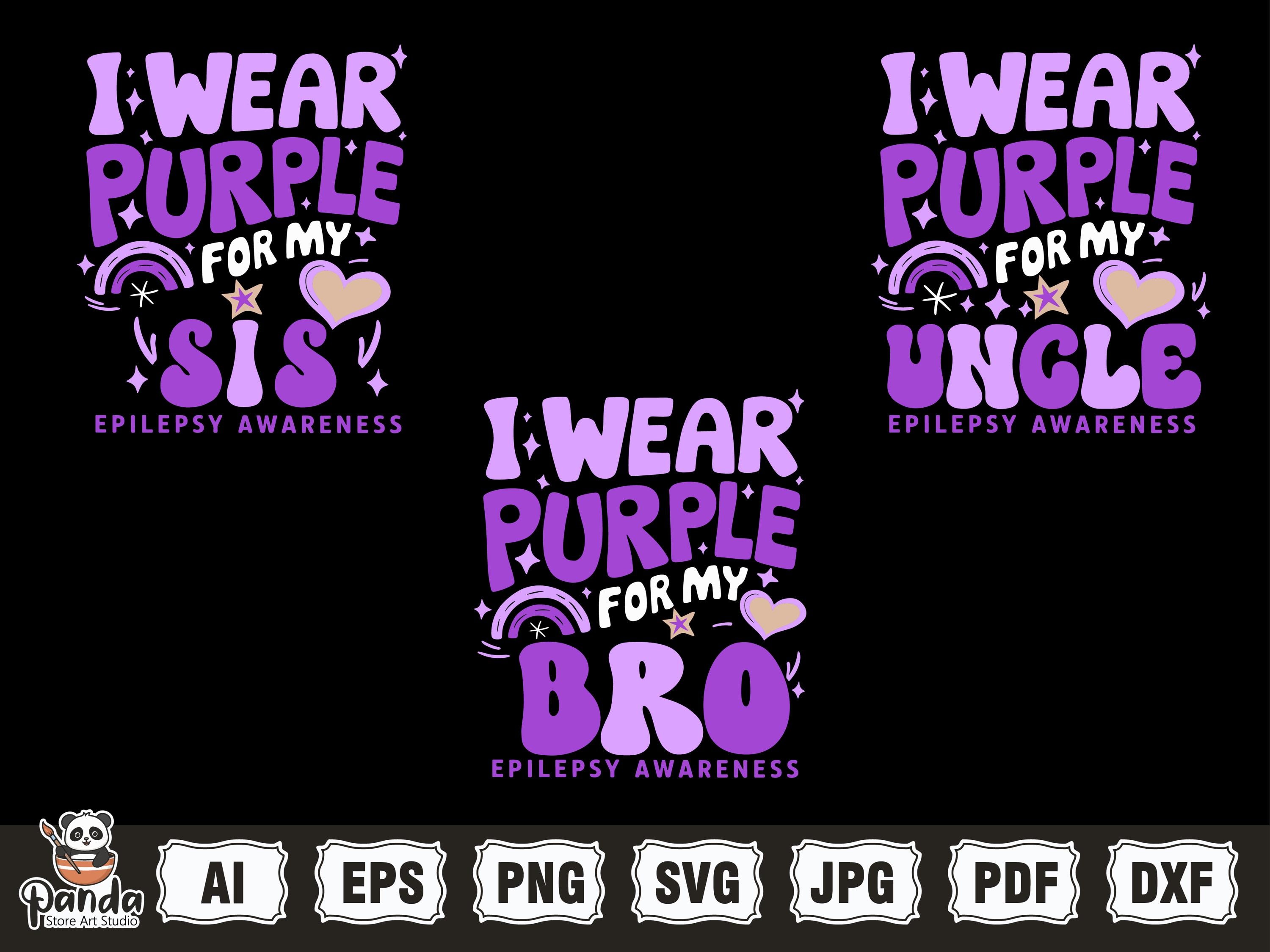 Epilepsy Awareness Svg Png Bundle, Support Squad Epilepsy Awareness Png ...
