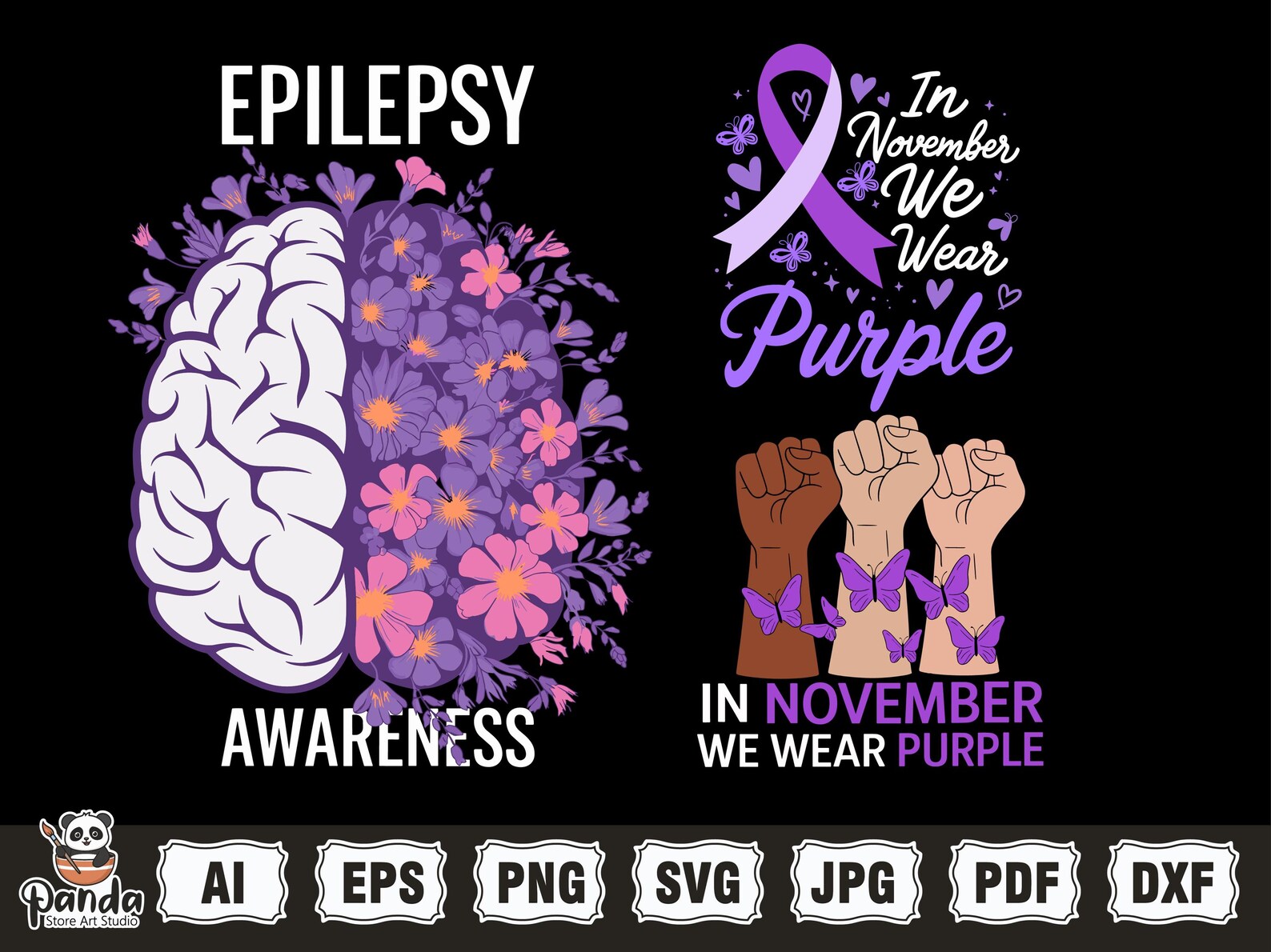 Epilepsy Awareness Svg Png Bundle, Support Squad Epilepsy Awareness Png ...