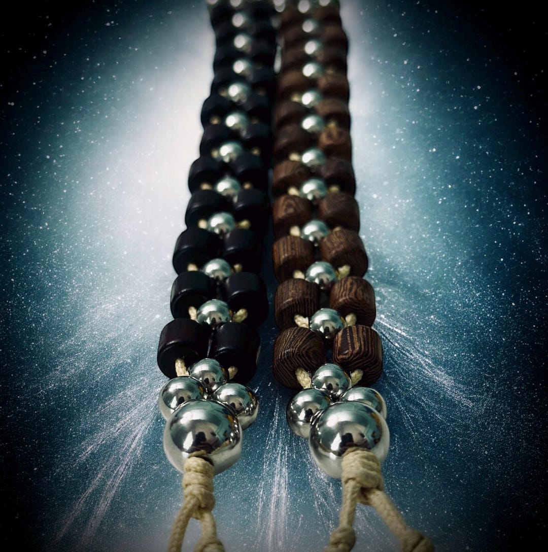 Chetki-stainless Steel & Wood Beads - Etsy