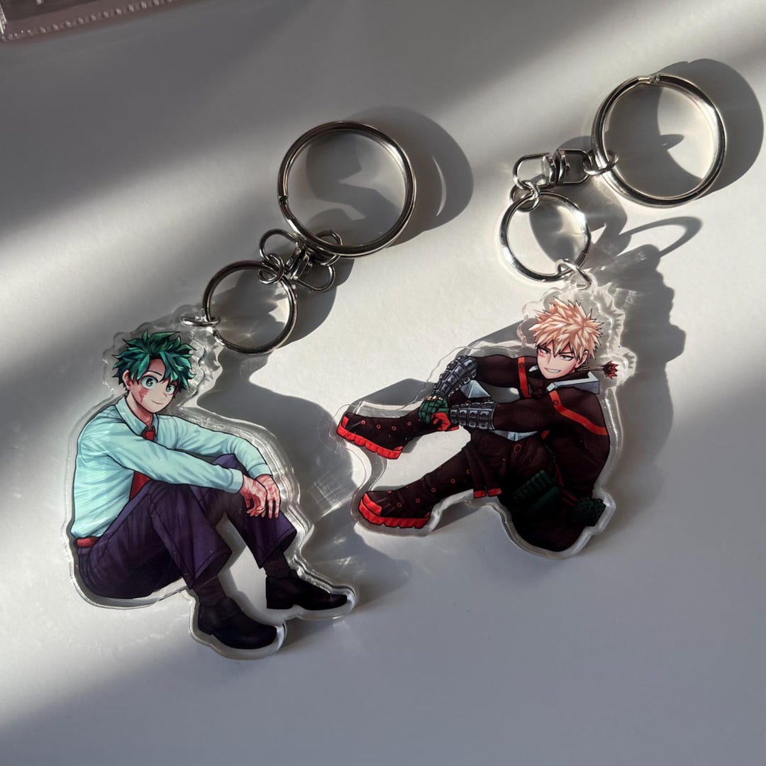 Deku and Dynamight Acrylic Keychains - My Hero Academia, MHA, BNHA - Etsy