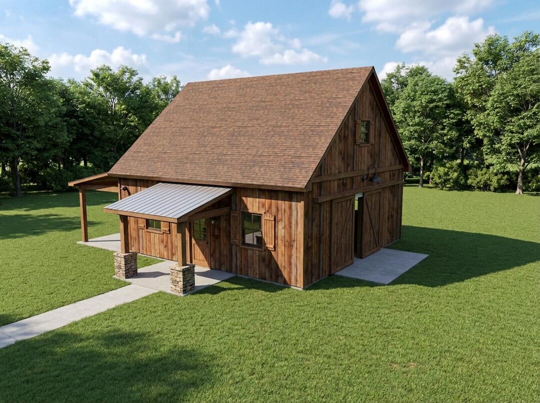 Hopper Barn Plans – Metric, Detached Workshop, Home Office (PDF) - Etsy