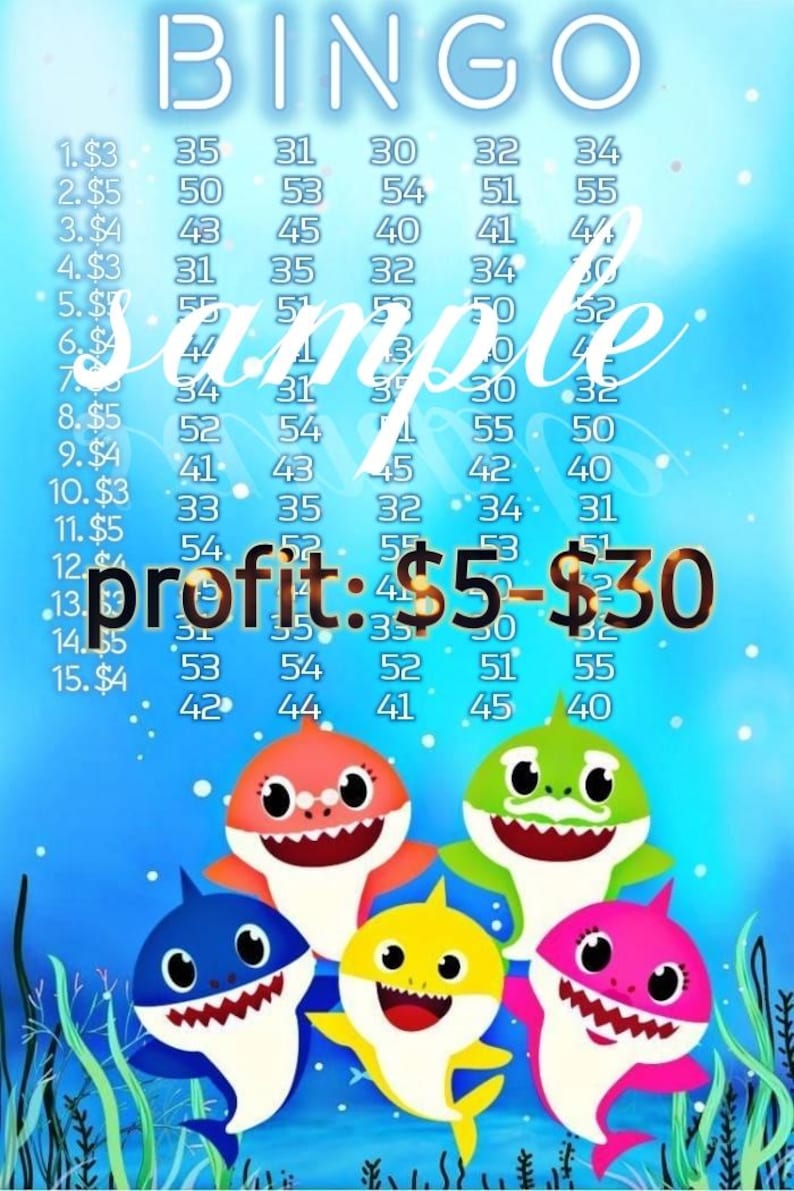 Baby Shark Bingo - Etsy