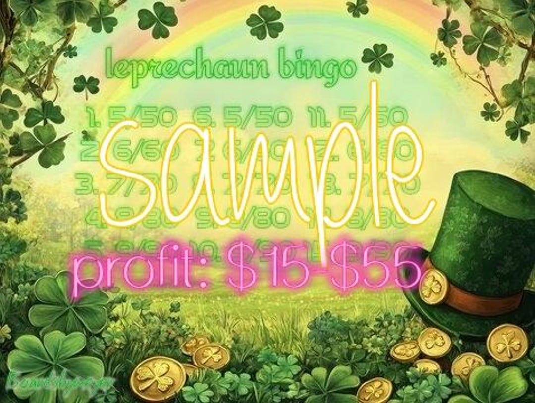 Leprechaun Bingo Board - Etsy