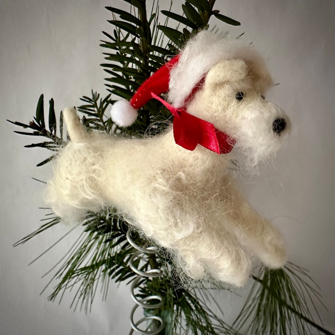 Tree Topper White Schnauzer Dog - Etsy