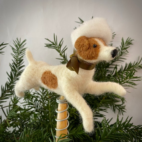 Felted Dog Tree Topper Jack Russell Terrier - Etsy