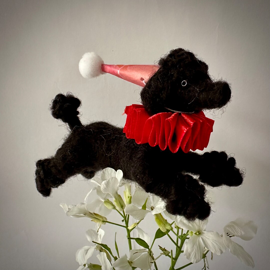 Cake Topper - Black Poodle Dog - Etsy