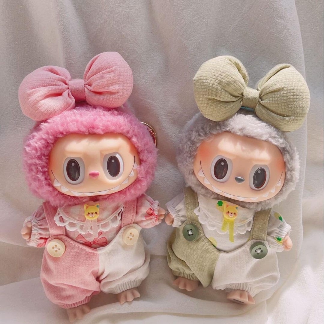 Labubu Clothes Bow and Dress Set V2 Have A Seat Labubu Toy and Dress ...