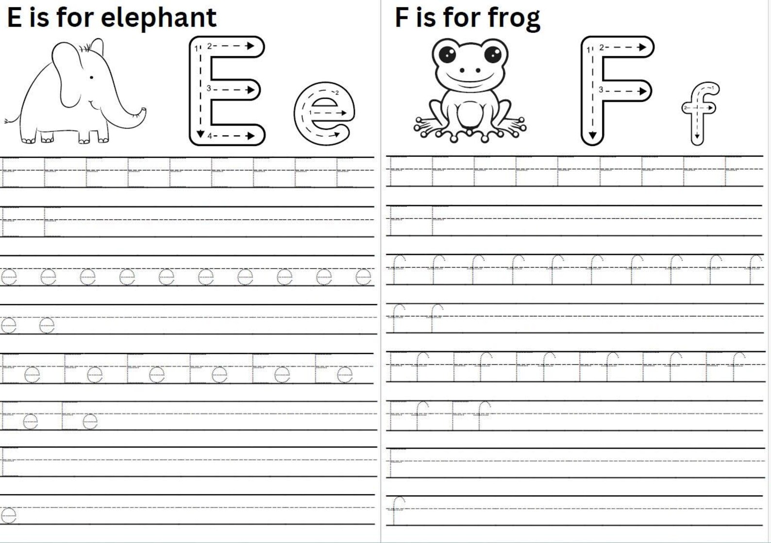 26 Printable Alphabet Tracing Worksheets. Handwriting Practice. Letter ...