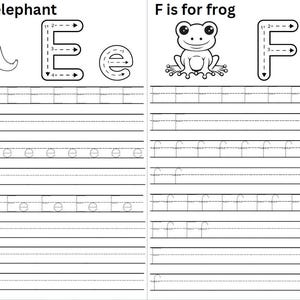 26 Printable Alphabet Tracing Worksheets. Handwriting Practice. Letter ...