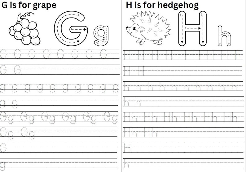 26 Printable Alphabet Tracing Worksheets. Handwriting Practice. Letter ...
