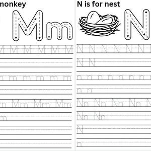 26 Printable Alphabet Tracing Worksheets. Handwriting Practice. Letter ...