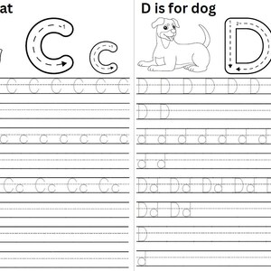 26 Printable Alphabet Tracing Worksheets. Handwriting Practice. Letter ...
