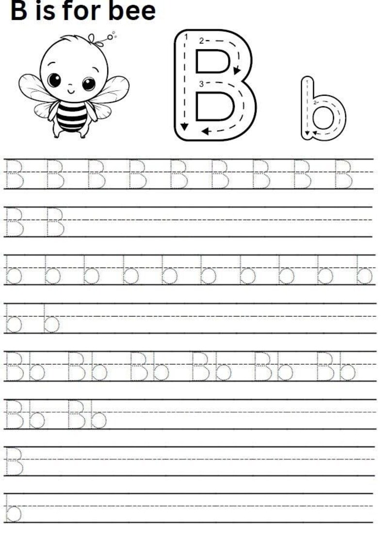 26 Printable Alphabet Tracing Worksheets. Handwriting Practice. Letter ...
