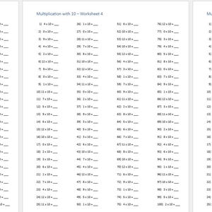 Multiplication Practice Worksheets (2-12) | 5 Worksheets for Each ...