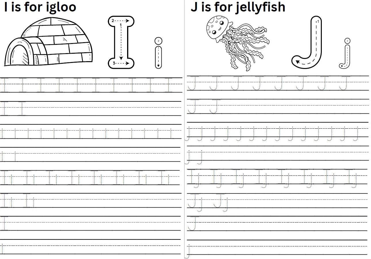 26 Printable Alphabet Tracing Worksheets. Handwriting Practice. Letter ...