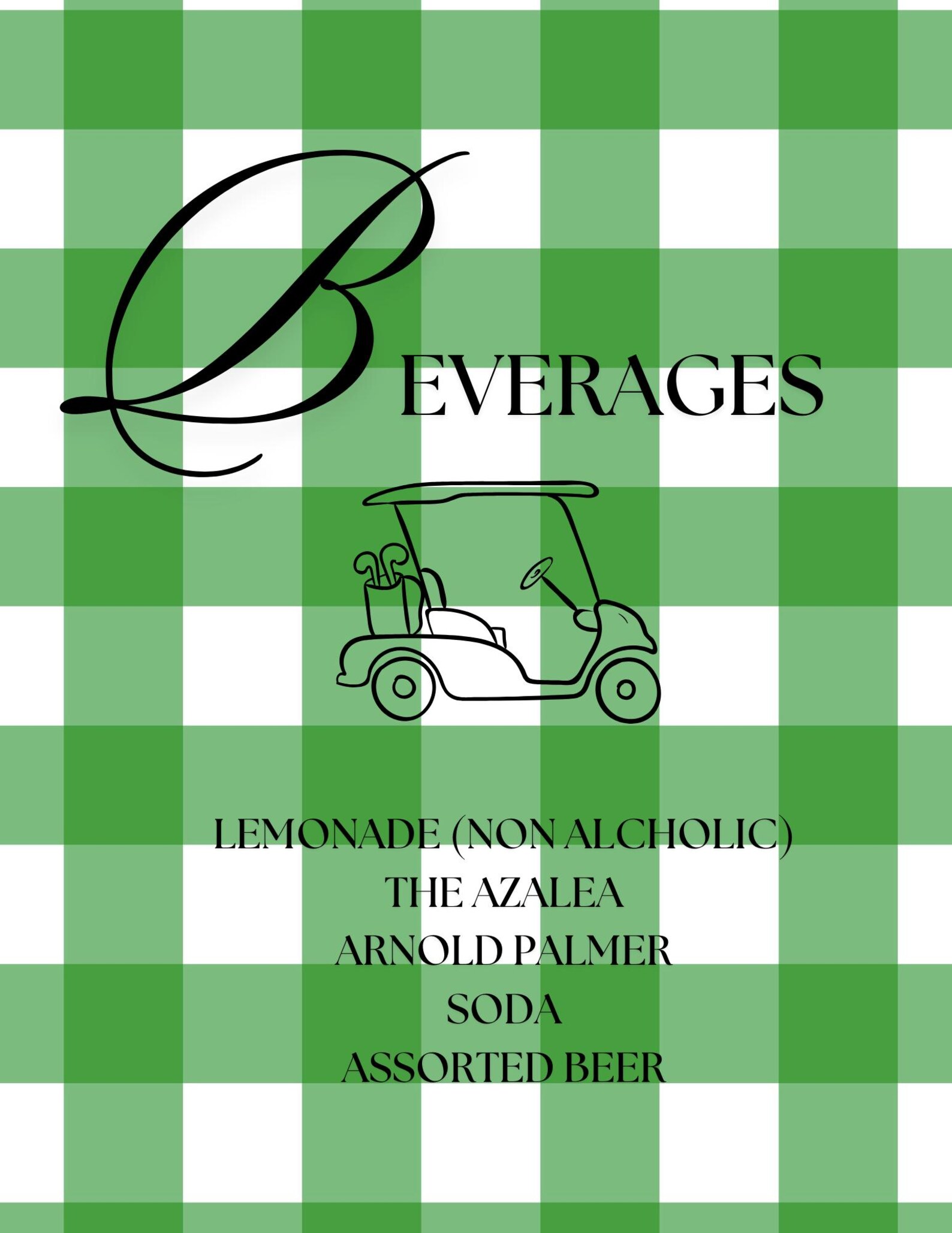 Editable Golf Themed Display Menus - Etsy
