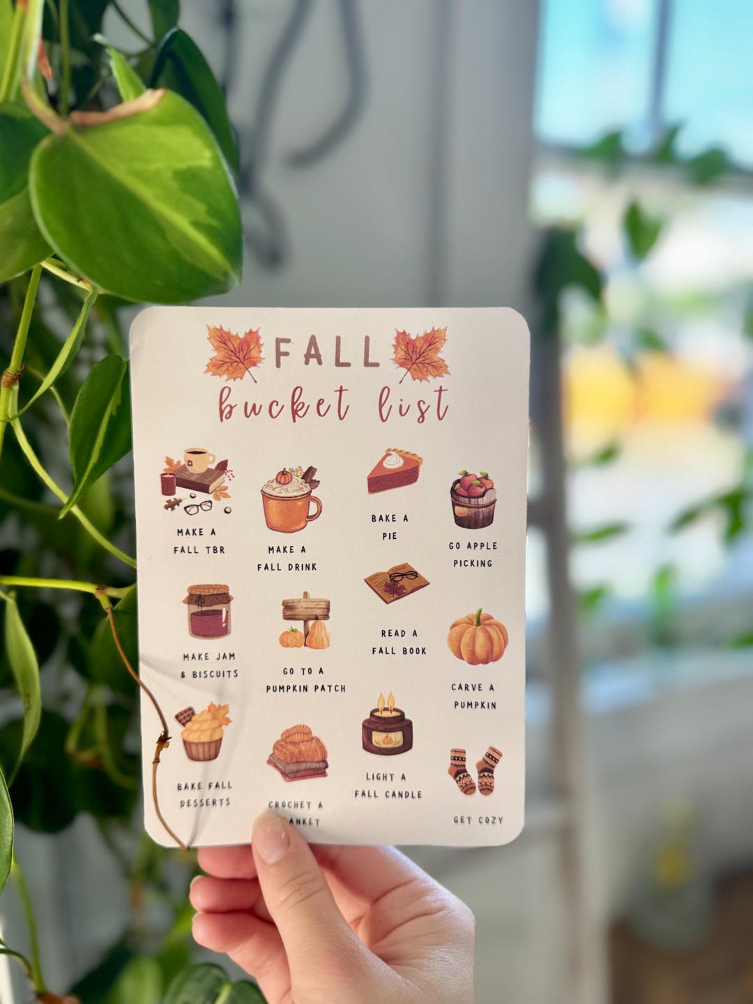 Printable Fall Bucket List Kindle Inserts - Etsy