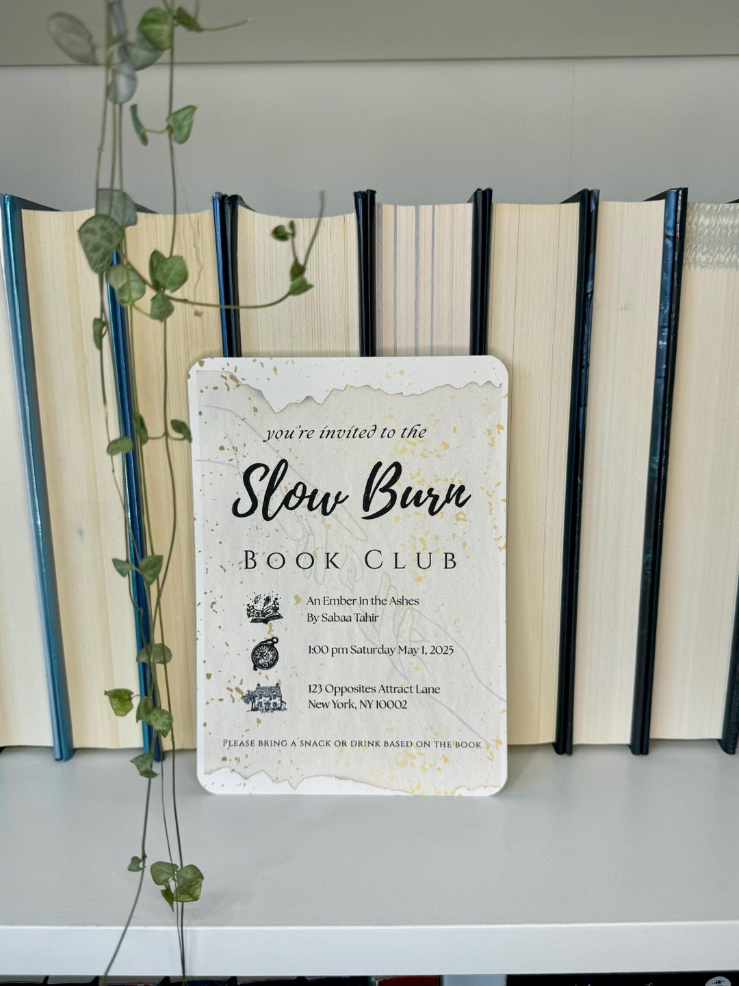 Slow Burn Book Club Invitations — Canva Template - Etsy