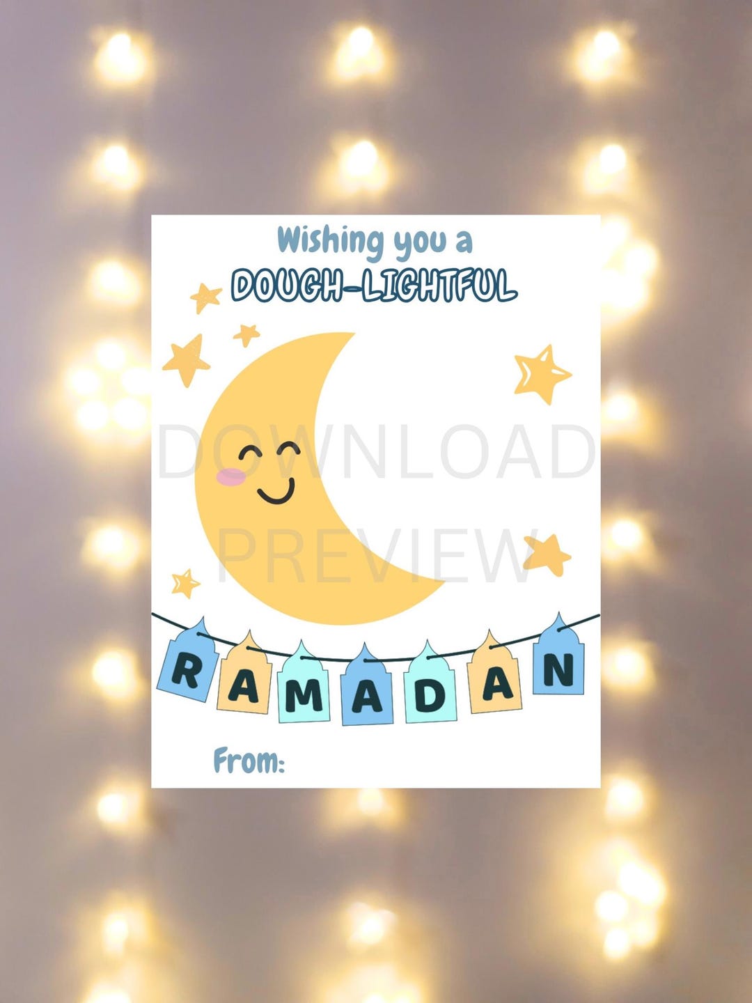 Ramadan Play Doh Party Favors for Kids Digital Download for Play Dough ...