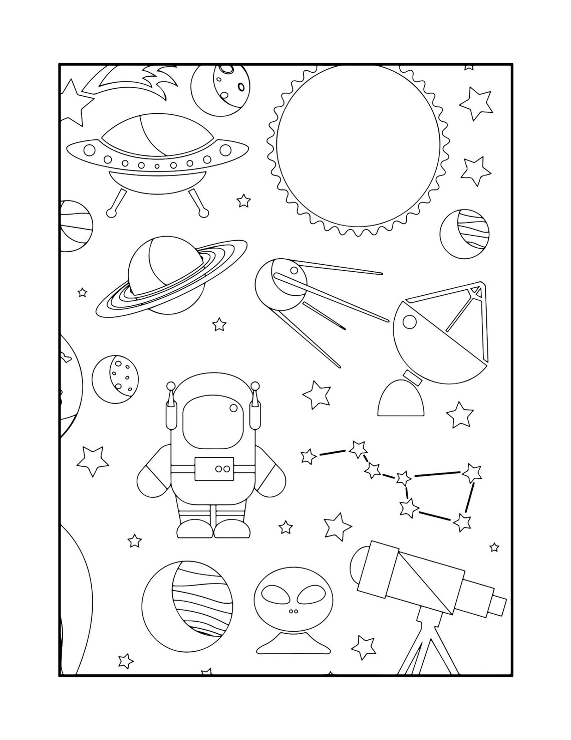 Cosmic Adventures A Fun Space Coloring Book, Cosmic Adventures Coloring ...