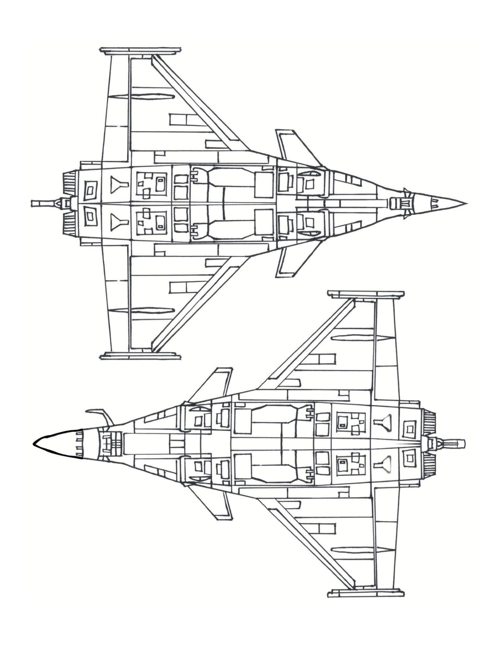 Modern Aviation and Space Vehicles Coloring Book, Aviation Coloring ...