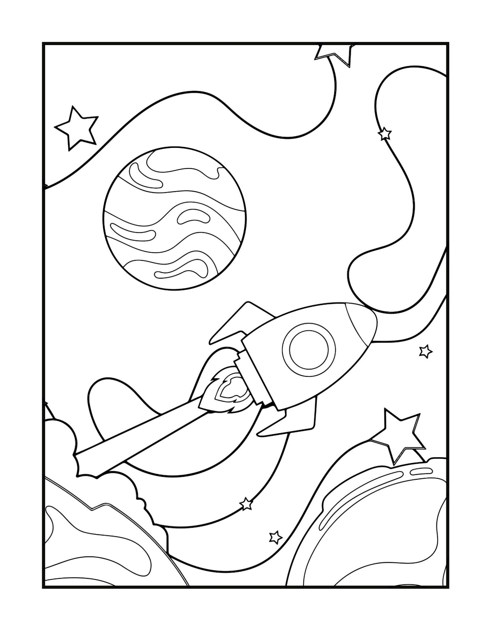 Cosmic Adventures A Fun Space Coloring Book, Cosmic Adventures Coloring ...