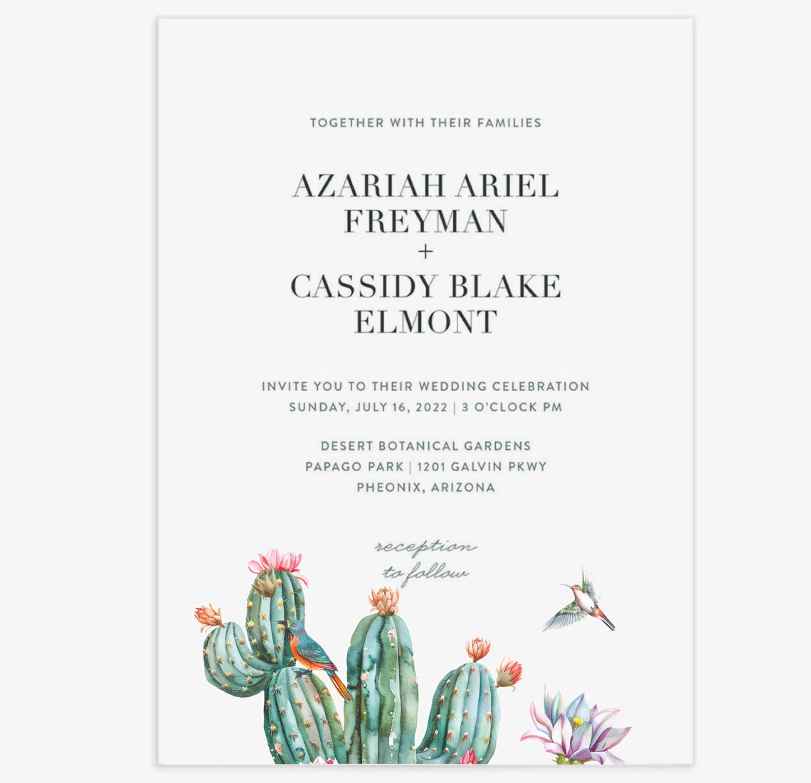 Watercolor Cactus & Succulent Borders: Boho Desert Floral Frames PNG ...