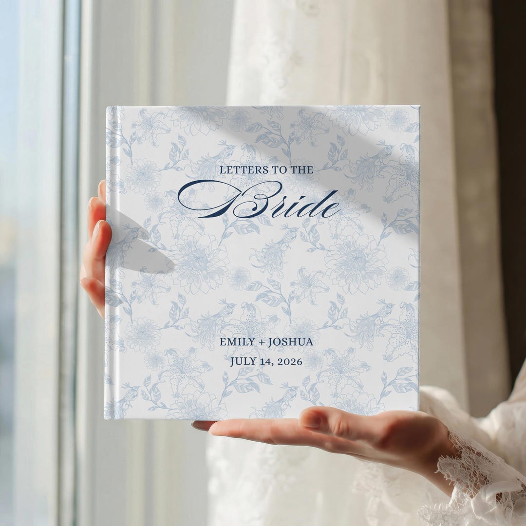Letters to the Bride Scrapbook Wedding Guest Book Personalized Bridal ...
